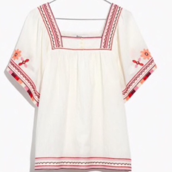 Madewell | Tops | Nwt Madewell Embroidered Sandblossom Top | Poshmark